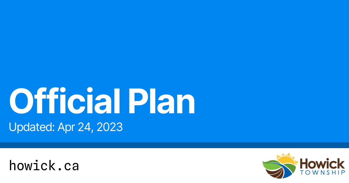 Official Plan | Township of Howick