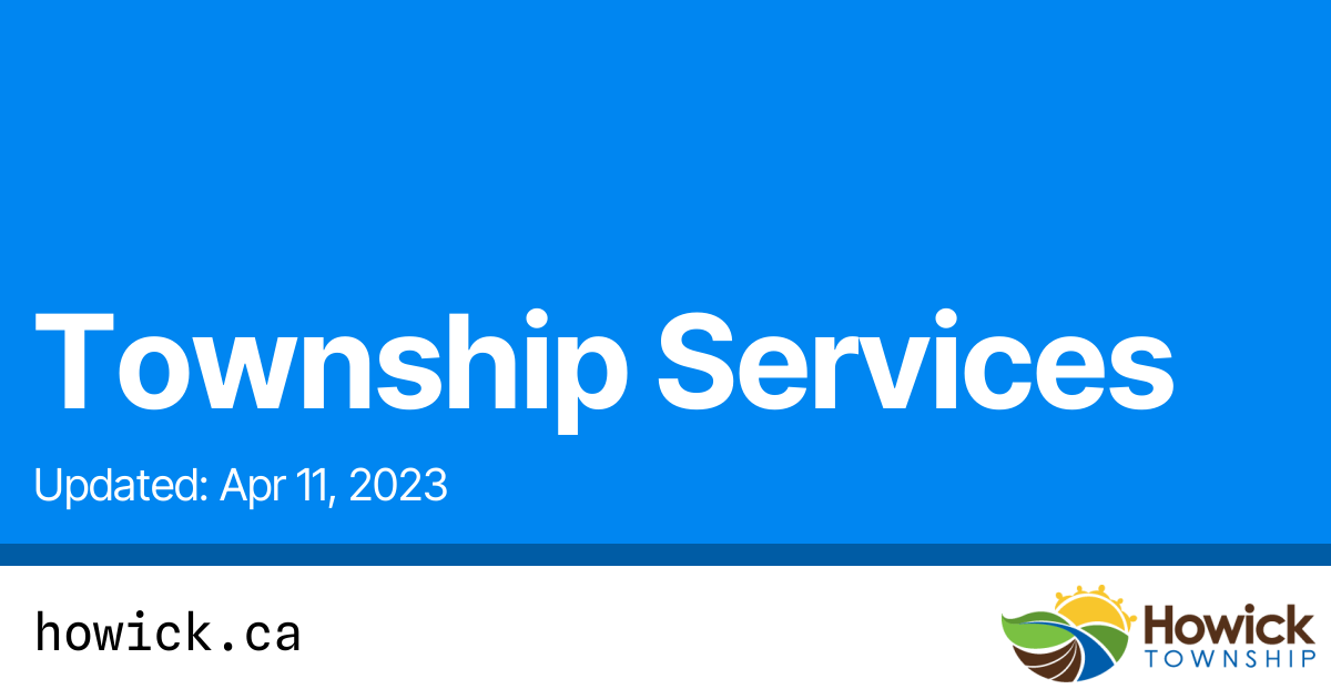 Township Services | Township of Howick