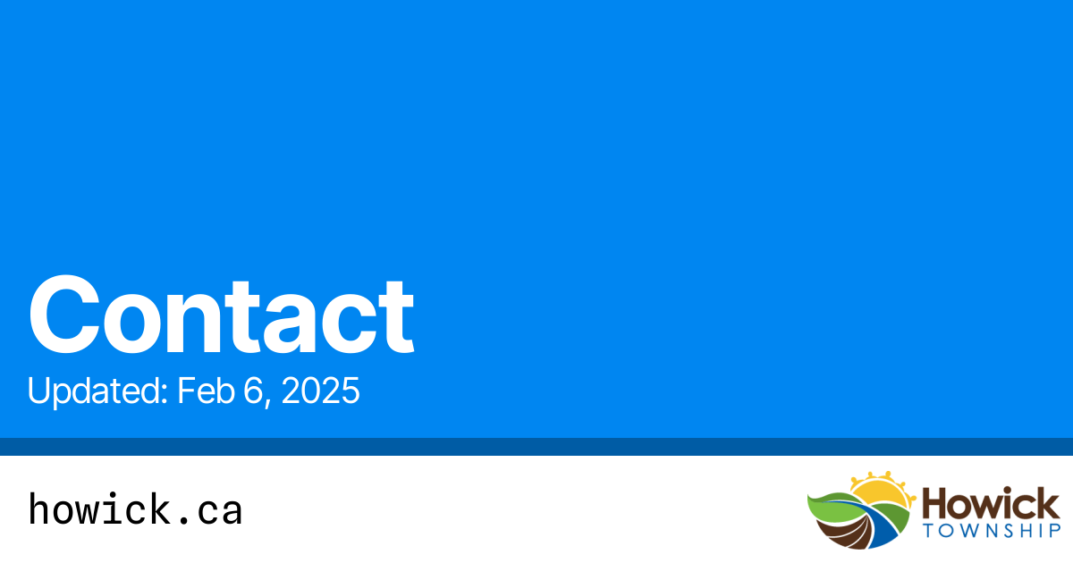 Contact | Township of Howick