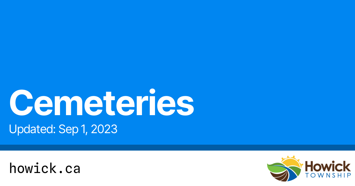Cemeteries | Township of Howick