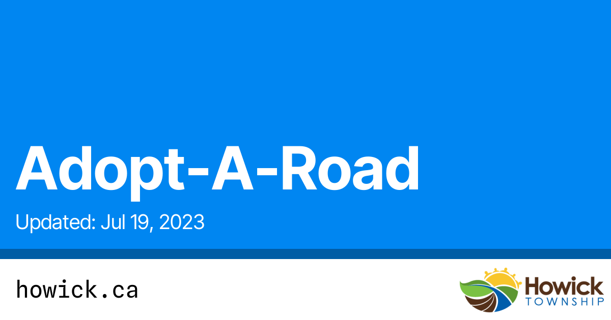 Adopt-A-Road | Township of Howick