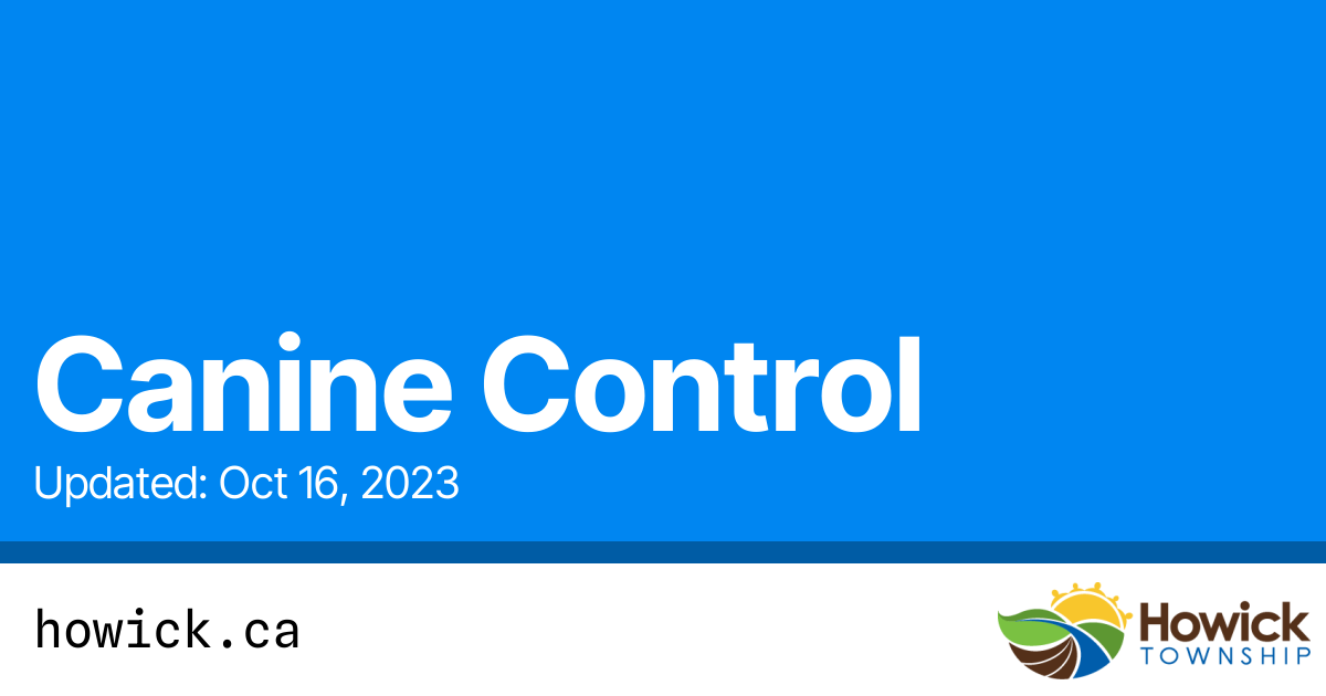 Canine Control | Township of Howick