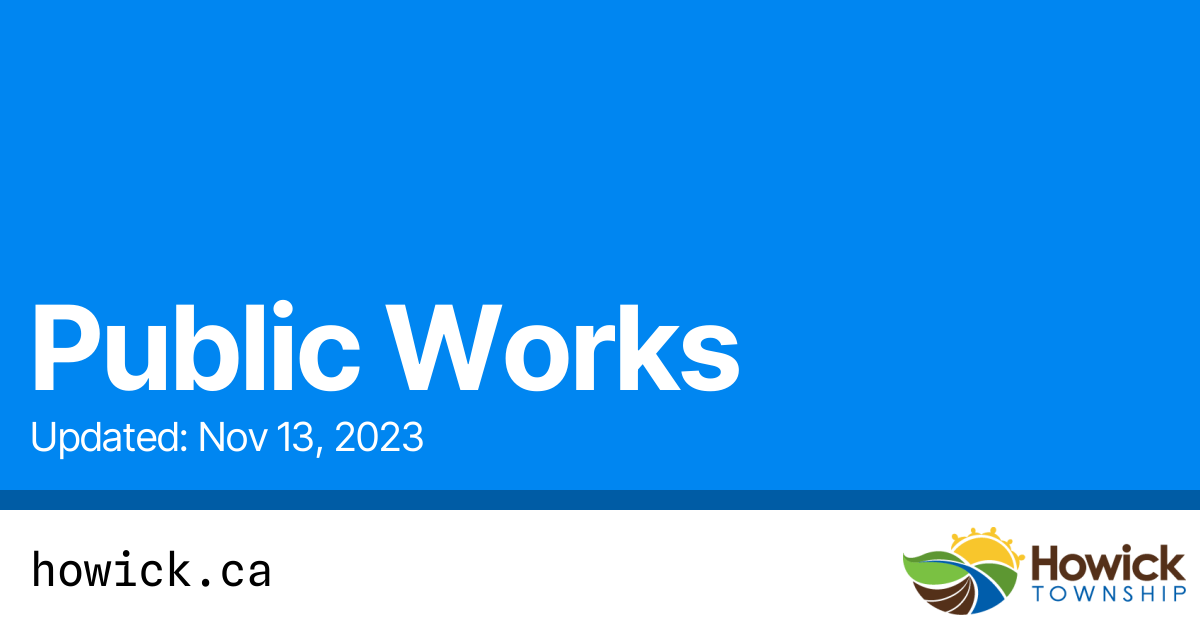 Public Works | Township of Howick