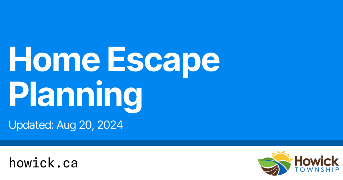 Home Escape Planning | Township of Howick
