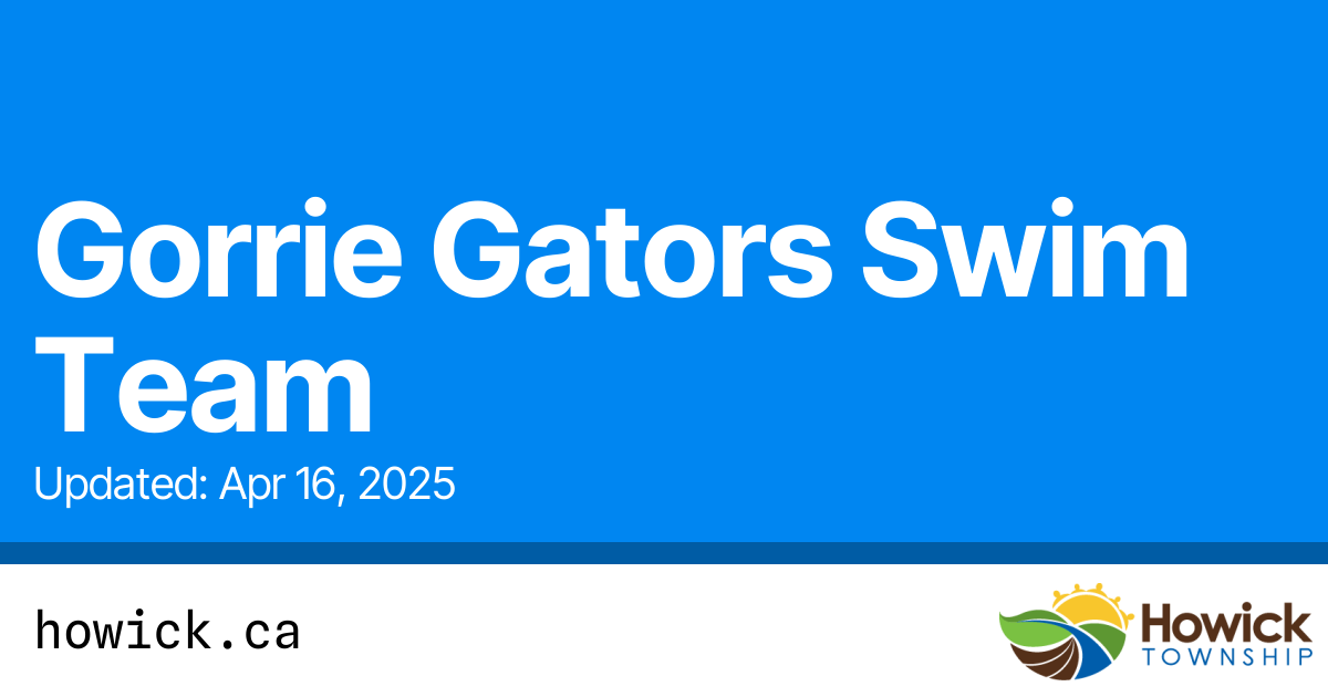 Gorrie Gators Swim Team | Township of Howick