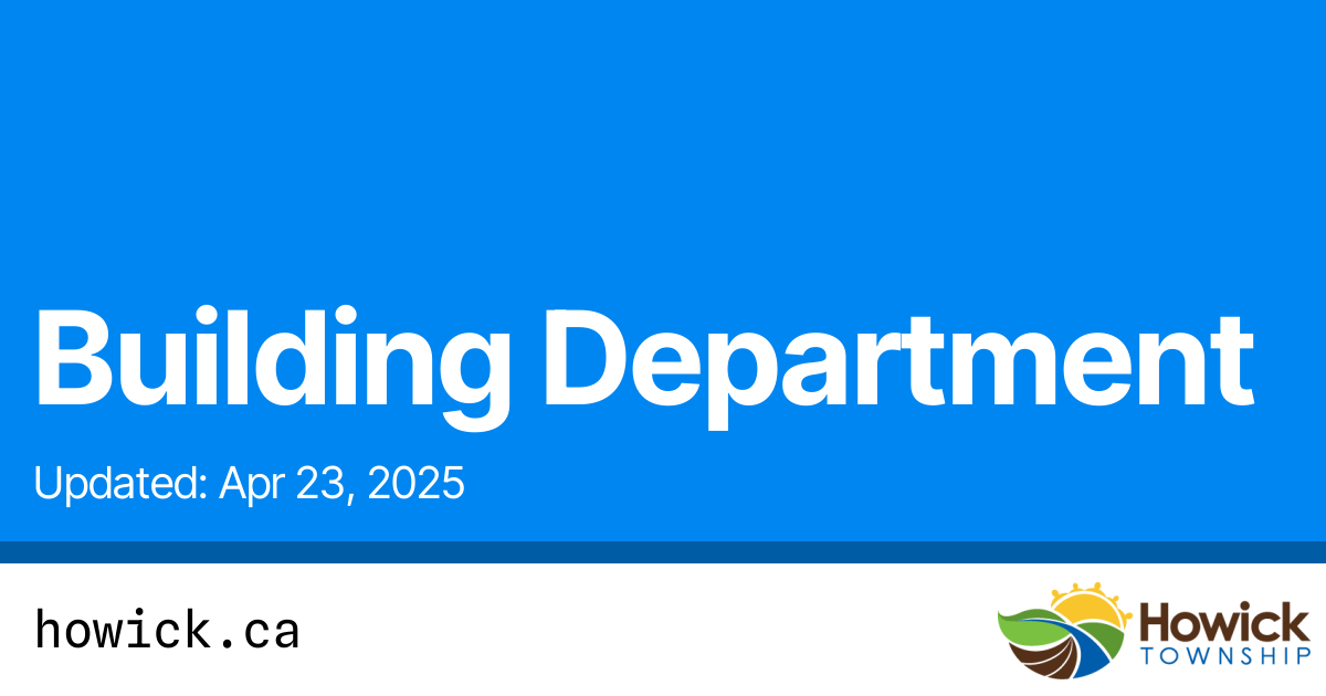 Building Department | Township of Howick
