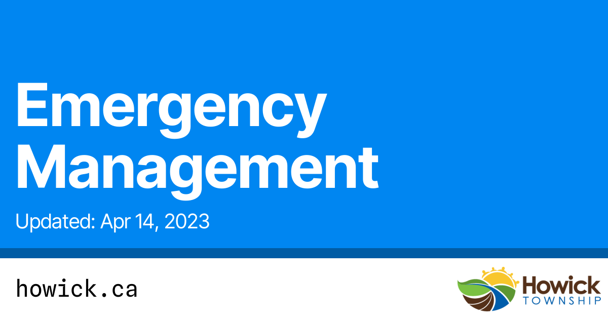 Emergency Management | Township of Howick