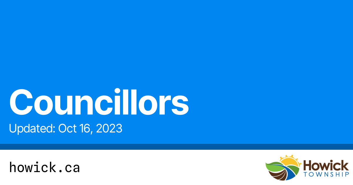 Councillors | Township of Howick